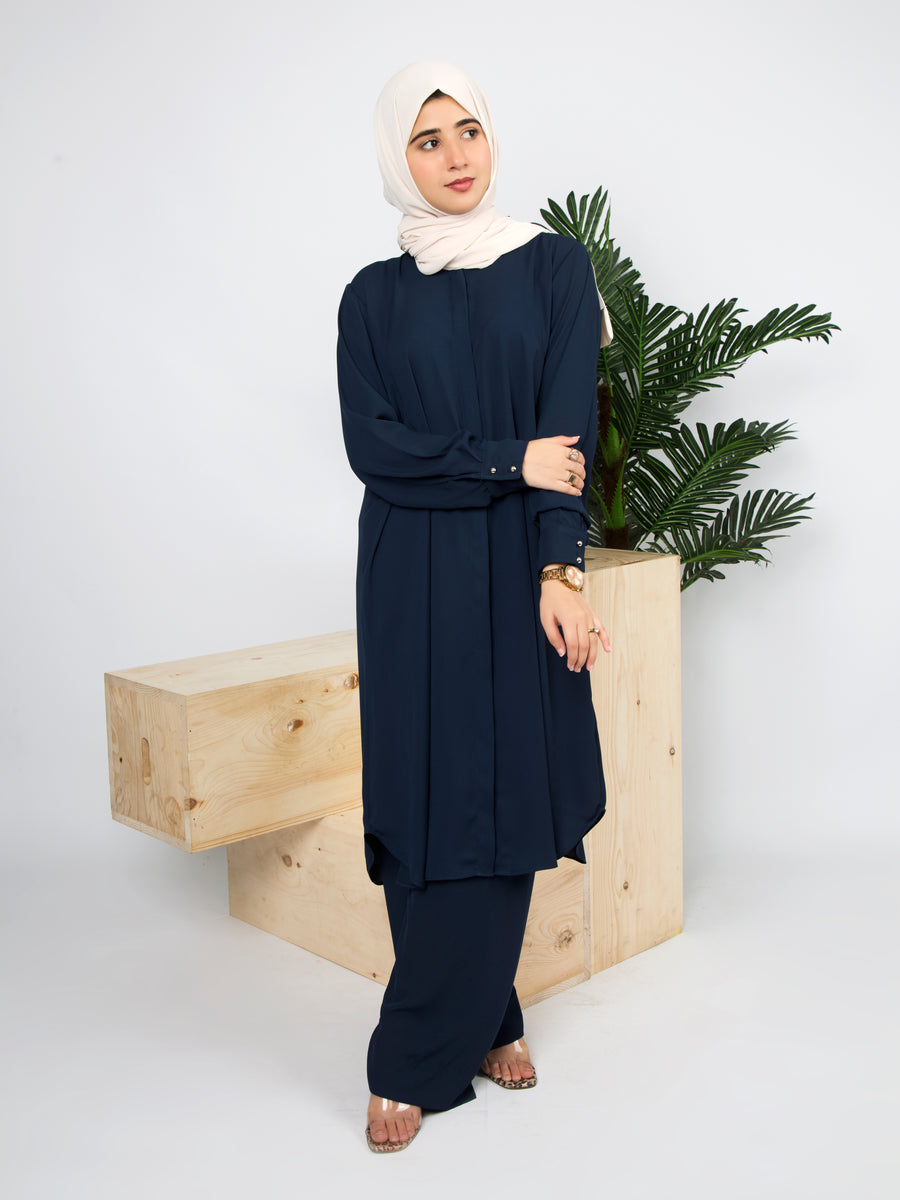 Modest Co-Ord Set (Navy Blue)– Jilbaab