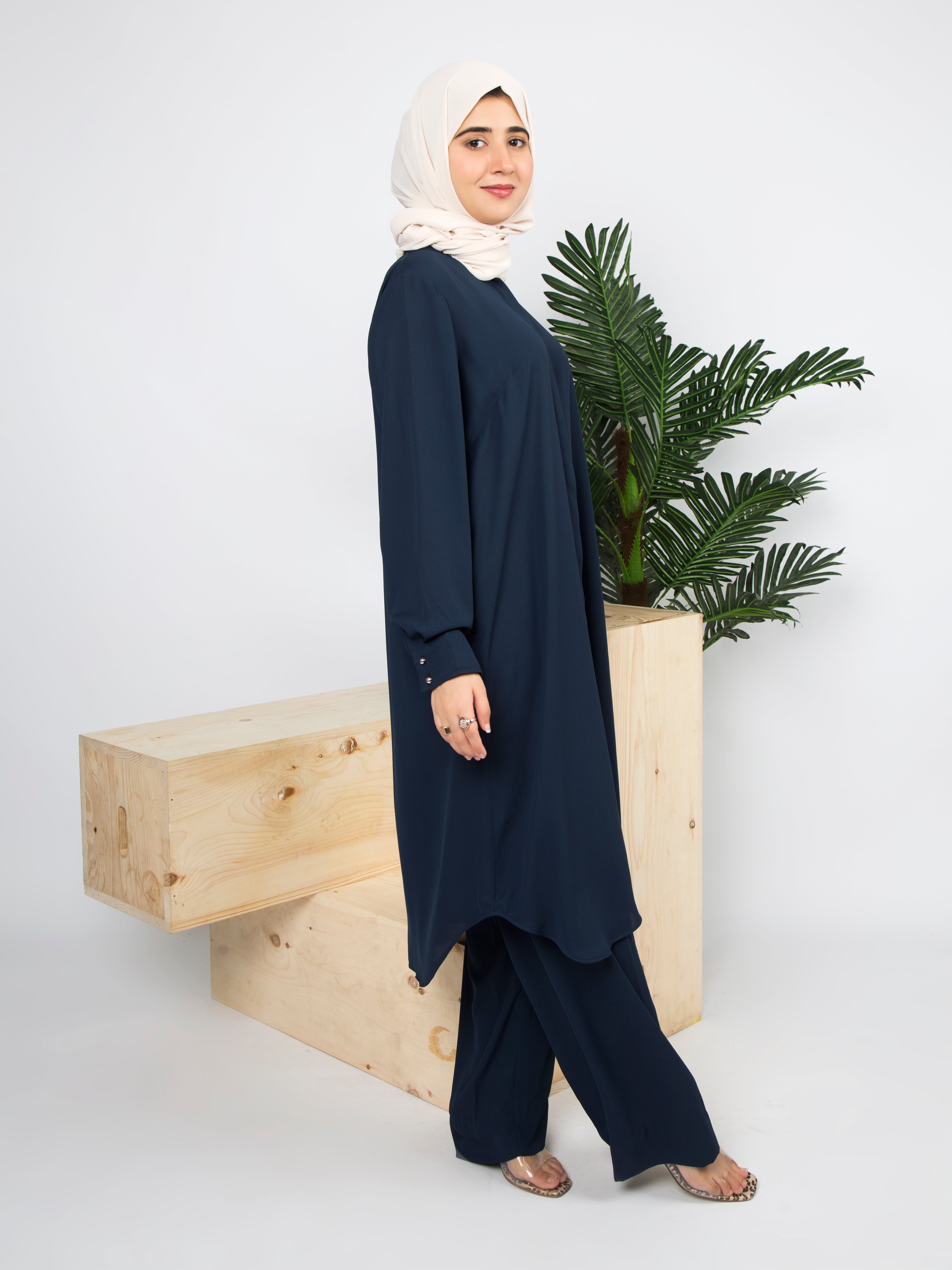 Modest Co-Ord Set (Navy Blue)– Jilbaab